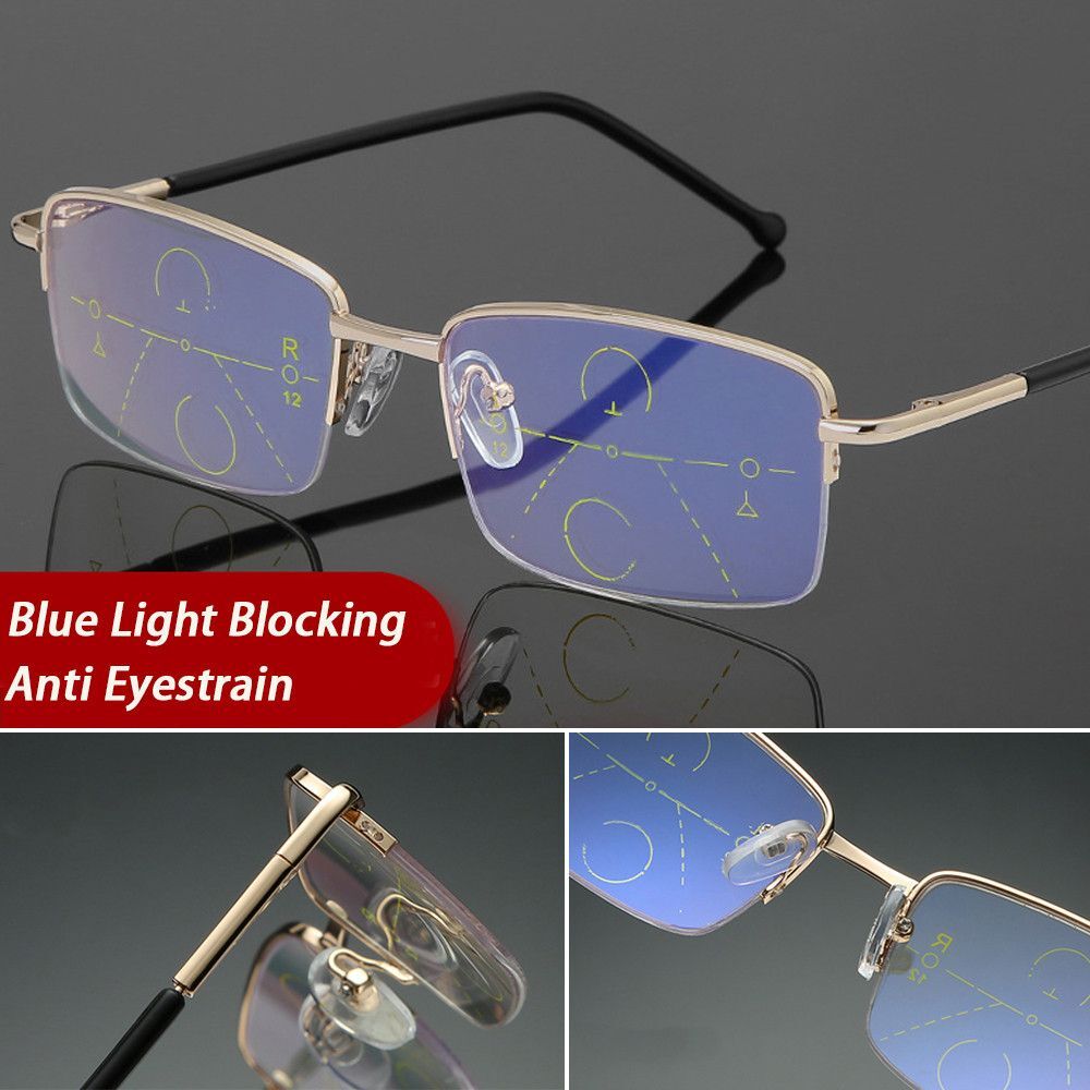 Smart Progressive Anti Blue Light Multifocal Reading Glasses Presbyopia ...