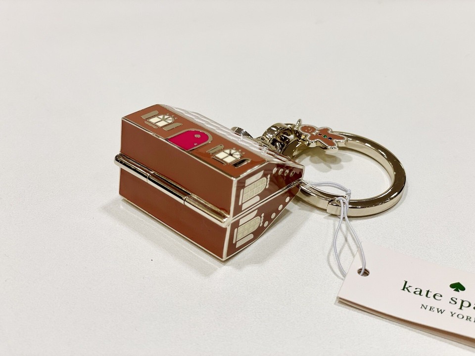 NWT Kate Spade Gingerbread House Keychain Bag Charm Fob K9270 Novelty ...