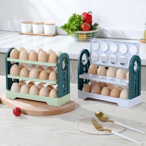 Rotating Egg Storage Box Reversible Egg Rack Kitchen Accessories ...