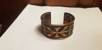Vintage BELL TRADING POST 1.25” copper cuff bracelet Native American ...