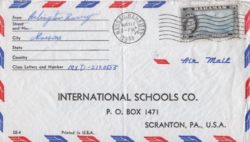 Bahamas - 1954 Queen Elizabeth II Definitives (Transportation) Air Mail ...