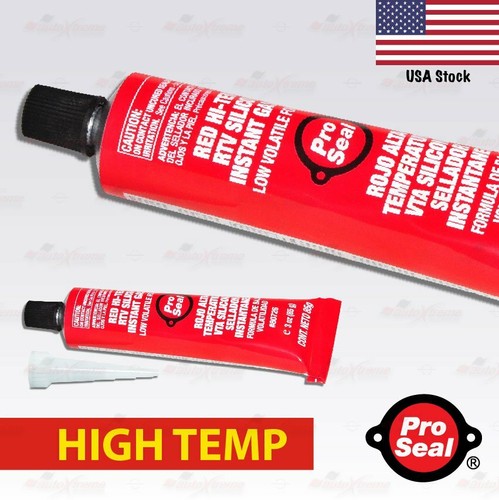 PS RED High Temp RTV Silicone Sealant Adhesive Intake Exhaust Manifold ...