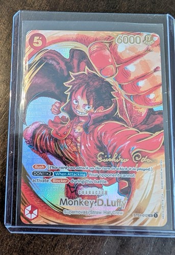 Monkey D Luffy Alternate Art Gold-Stamped Signature Oda OP05 ST01-012 ...
