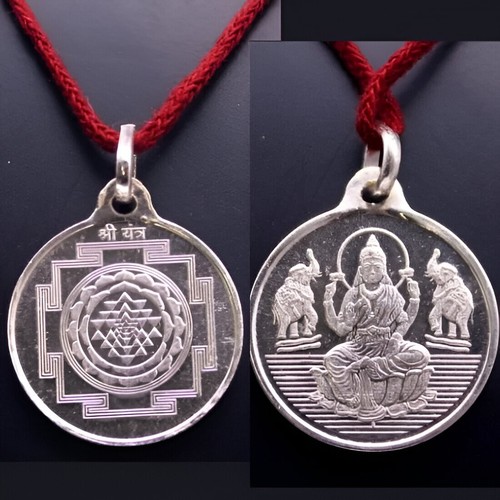 Shree Yantra Pendant/ Locket in Silver Activated & Energized | eBay