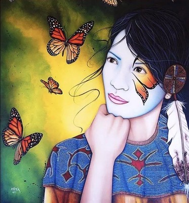 **Henri Peter "PEACEFUL JOURNEY" Native American Indian-Butterfly ...