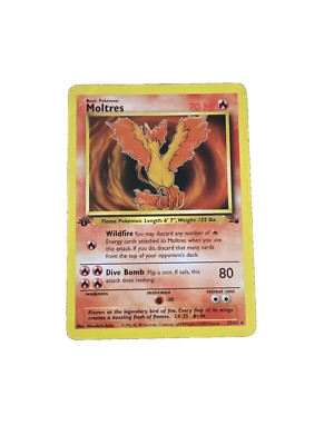 Pokemon Card - Moltres 1st Edition Fossil 27/62 Rare | eBay
