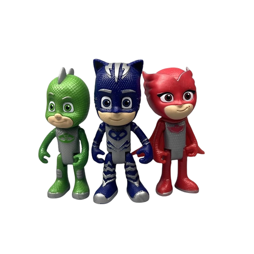 Set of 3 Anime PJ Masks Cute Gekko Owlette Catboy MIni Toy 3” Kid ...