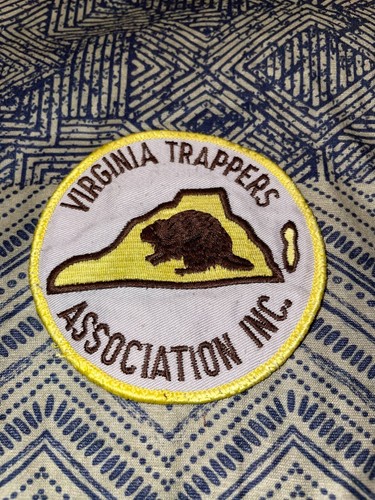 RARE VIRGINIA TRAPPERS ASSOCIATION INC. PATCH trapping beaver mink fox ...