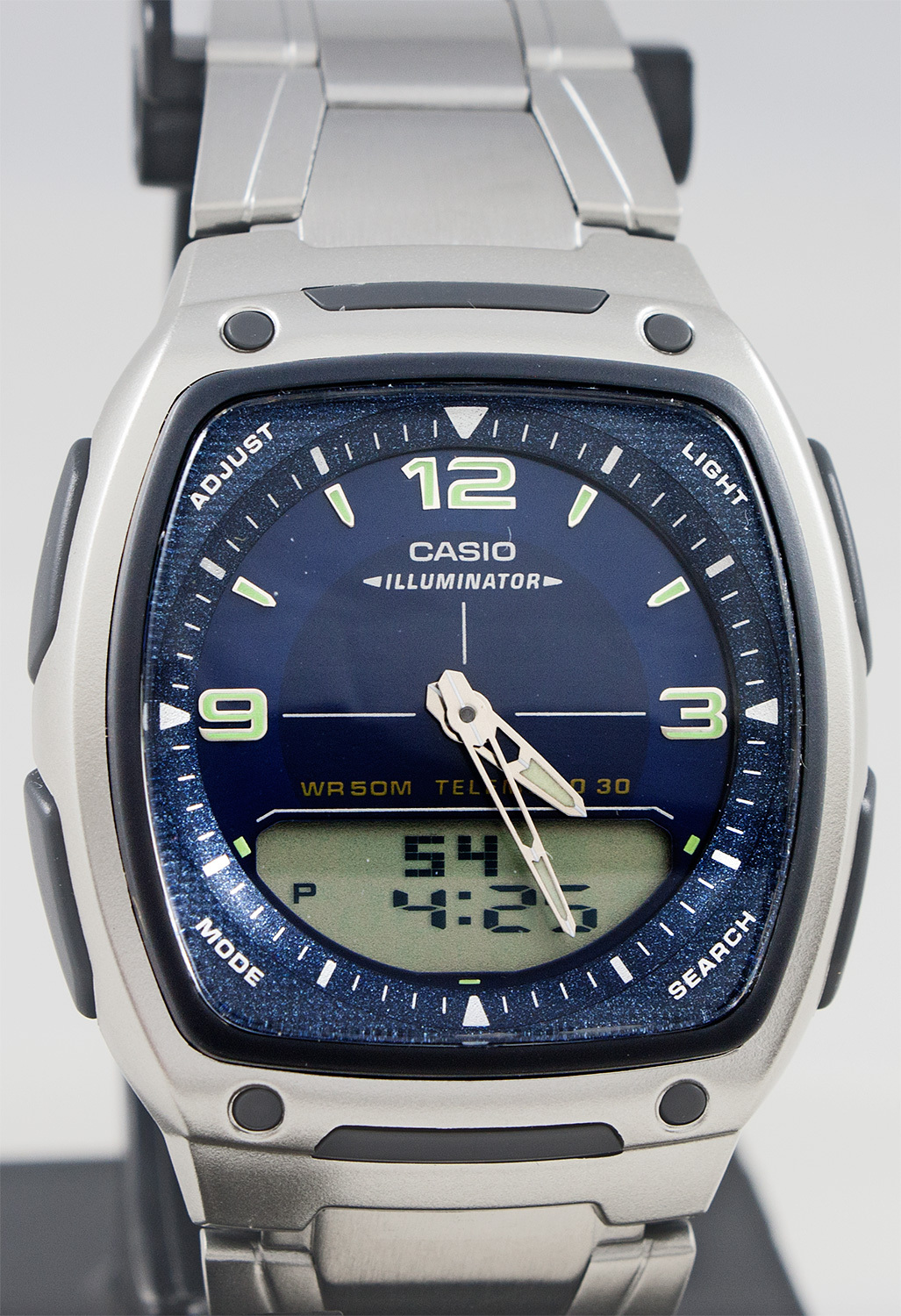 Casio AW81D-2AV Blue Databank Watch Steel Band 10 Year Battery World ...