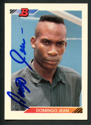 Domingo Jean #130 signed autograph auto 1992 Bowman Baseball Trading ...