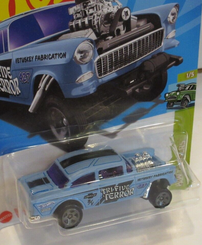HOT WHEELS ~ TRI-FIVE TERROR '55 CHEVY BEL AIR GASSER ~ | eBay