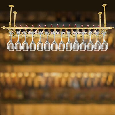 Wine Rack Ceiling Mounted Glass Holder,Bar Bottle Holder Adjustable ...