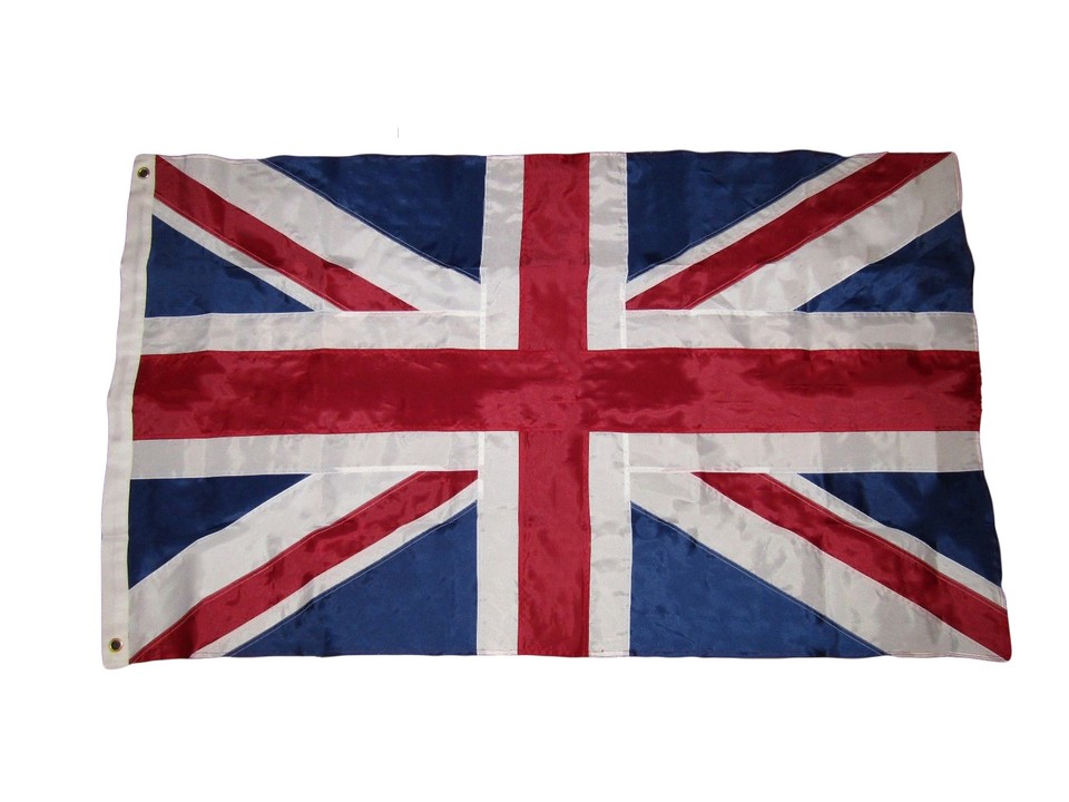 3x5 Embroidered UK United Kingdom Great Britain British Nylon Flag 3'x5 ...