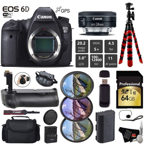Canon EOS 6D DSLR Camera with 24mm f/2.8 STM Lens Bundle3 636983220151 ...