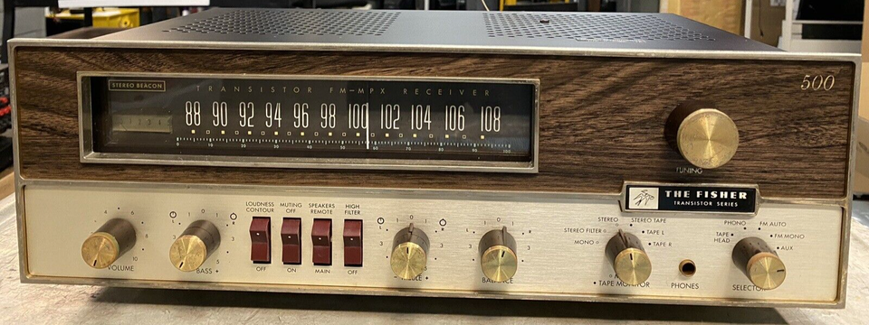 Vintage The Fisher 500-T FM Stereo Receiver SHOWN WORKING | eBay