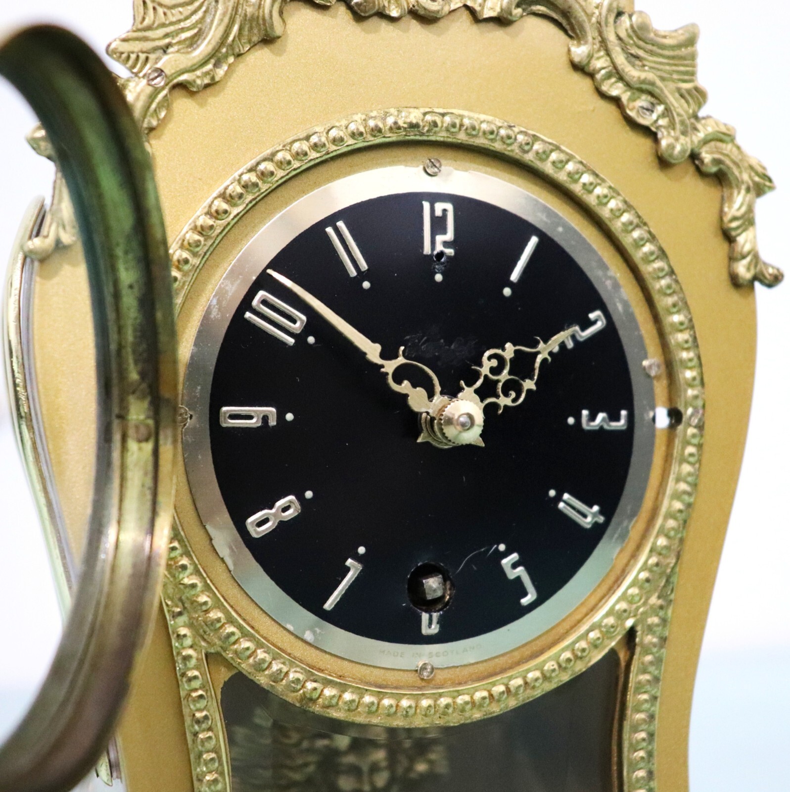 LE CASTEL Vintage Mantel Top! Clock Baby Mini SWISS Neuchatel 8 days ...