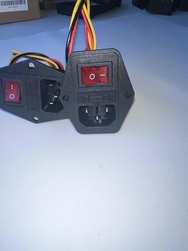 10a 250v 3 Pin Iec320 C14 AC Inlet Male Plug Power Socket With Fuse ...