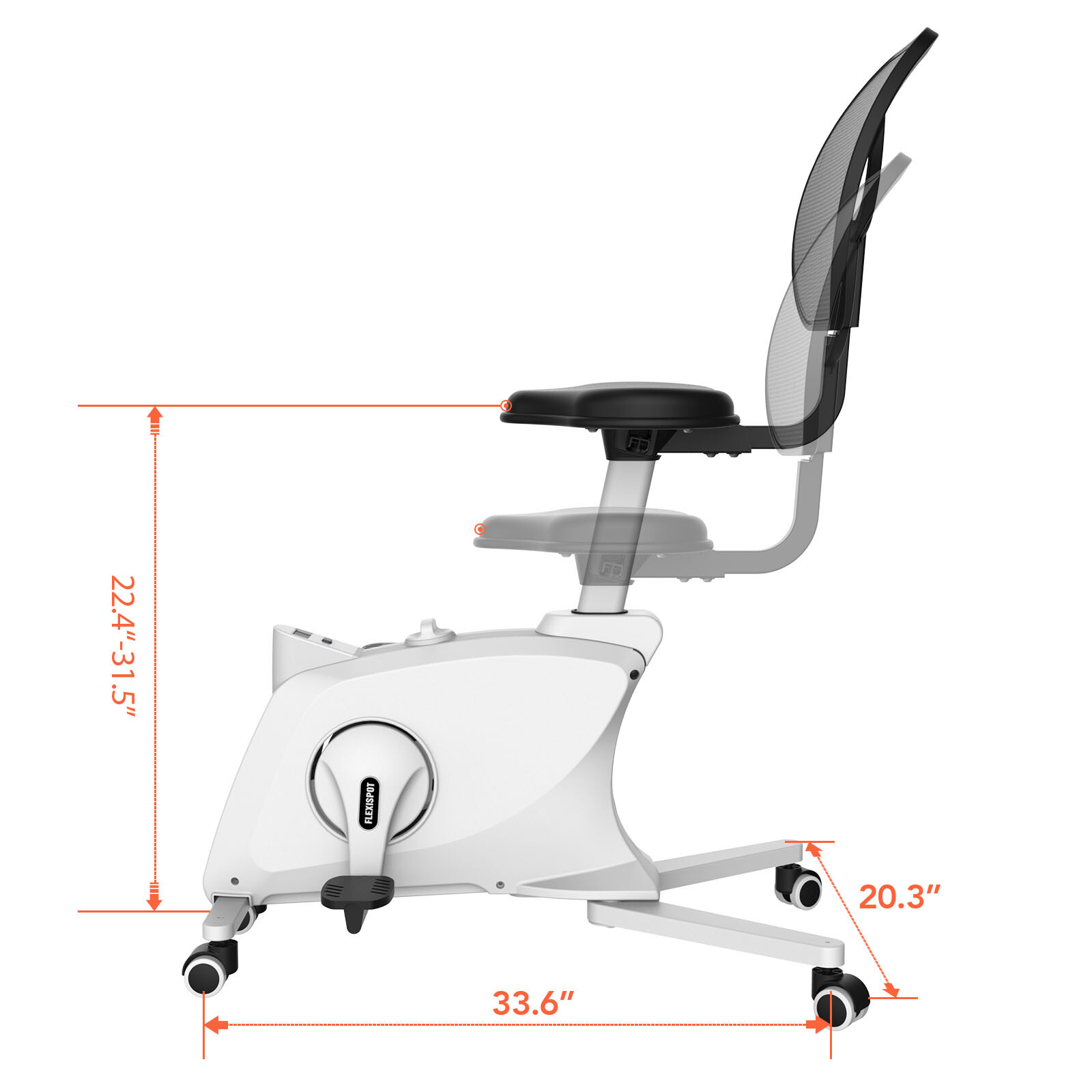 FLEXISPOT Home Office Fitness Chair Sit2G 2-in-1 Cycle Desk Bike ...