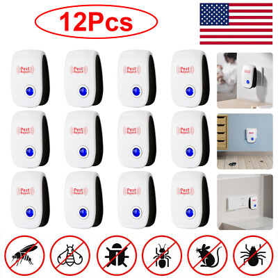 Pro Ultrasonic Pest Reject Home Control Electronic Repellent Mice Rat ...