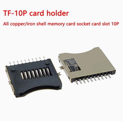 TF-10P Micro SD Card Socket with External Soldering Non Self Bouncing ...