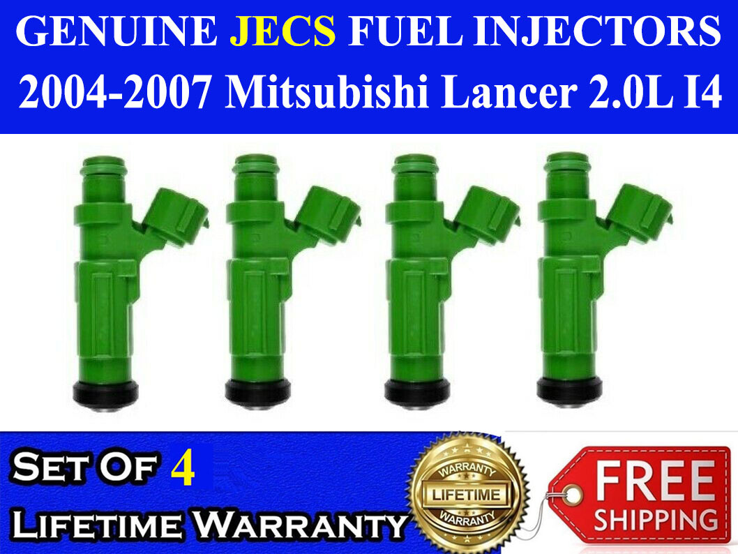 Genuine 04-07 Mitsubishi Lancer 2.0L Non-Turbo Set Of 4 Fuel Injectors ...