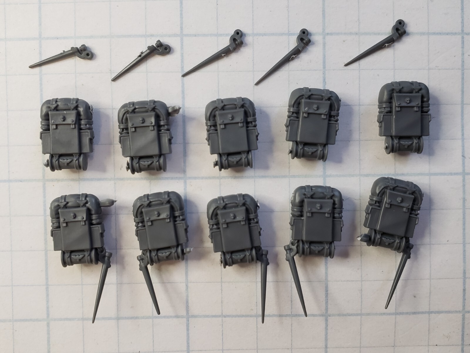 Warhammer 40k Kill Team Bits Krieg Veteran Guardsmen Rucksack Backpacks ...
