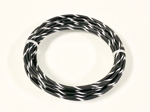 AUTOMOTIVE WIRE 12 GAUGE HIGH TEMP GXL COPPER WIRE BLACK W/ WHITE ...