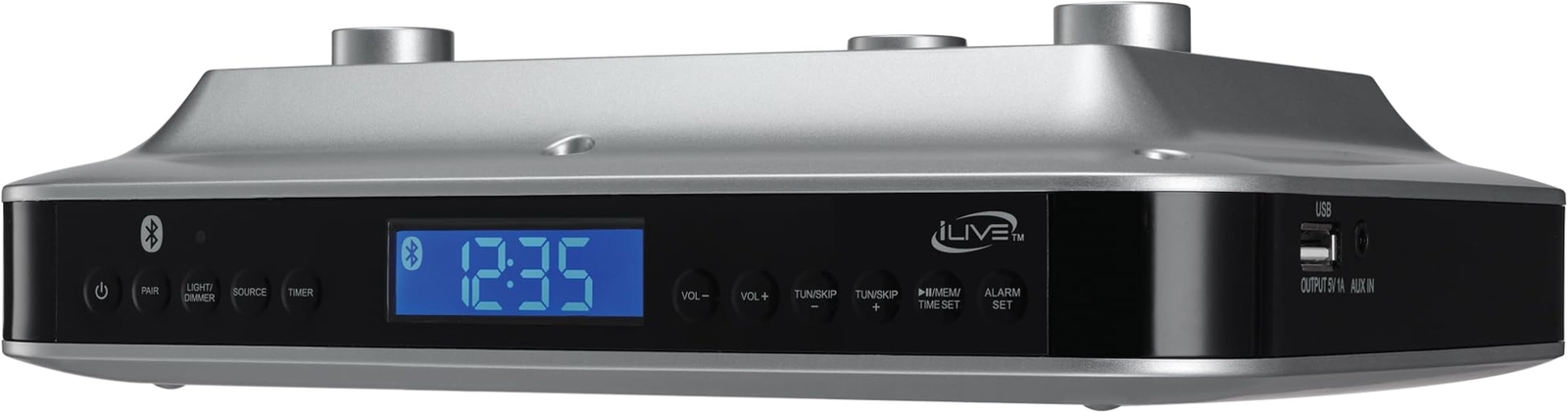 iLive Bluetooth Kitchen Under Cabinet Music System with Stereo Speakers ...