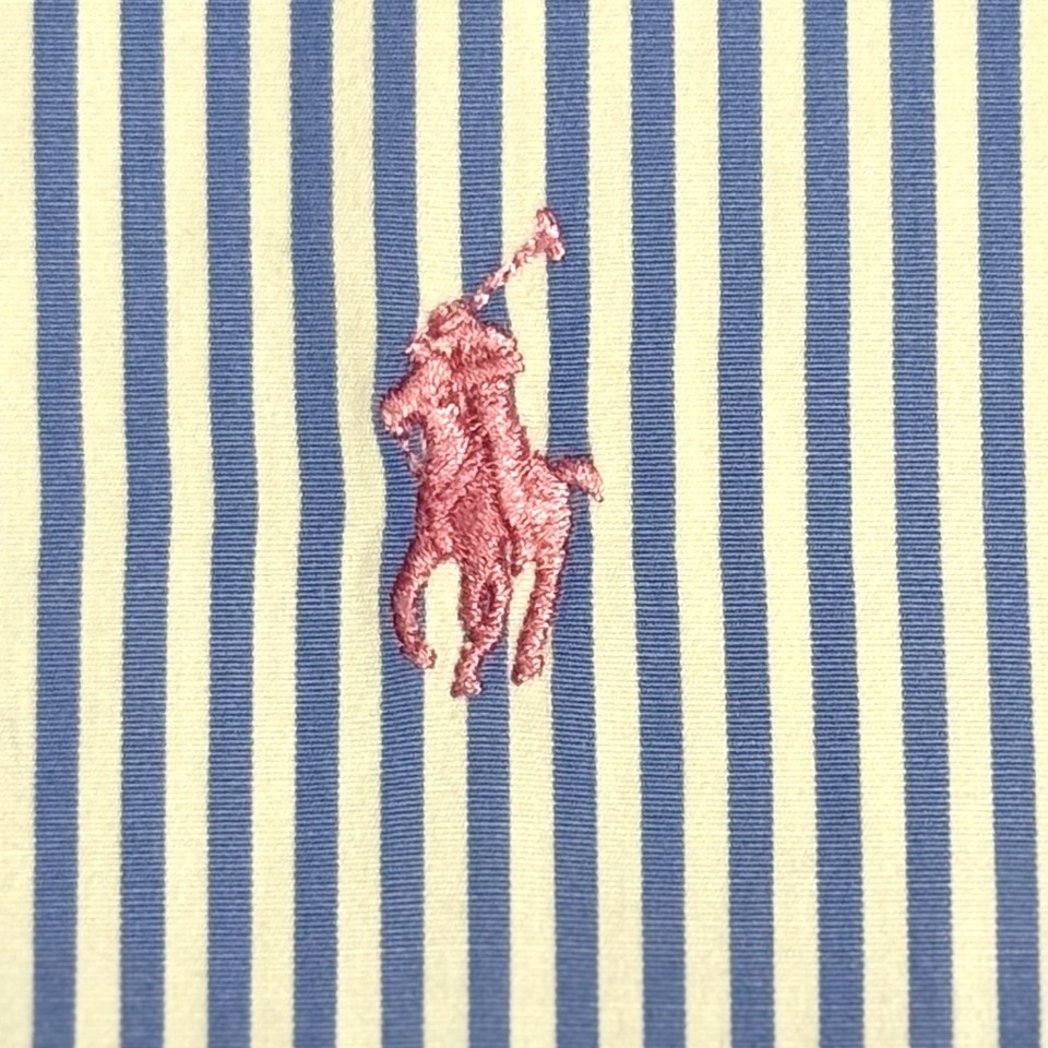 NWOT Ralph Lauren Men's White & Blue 2XB Striped Button Down Shirt ...