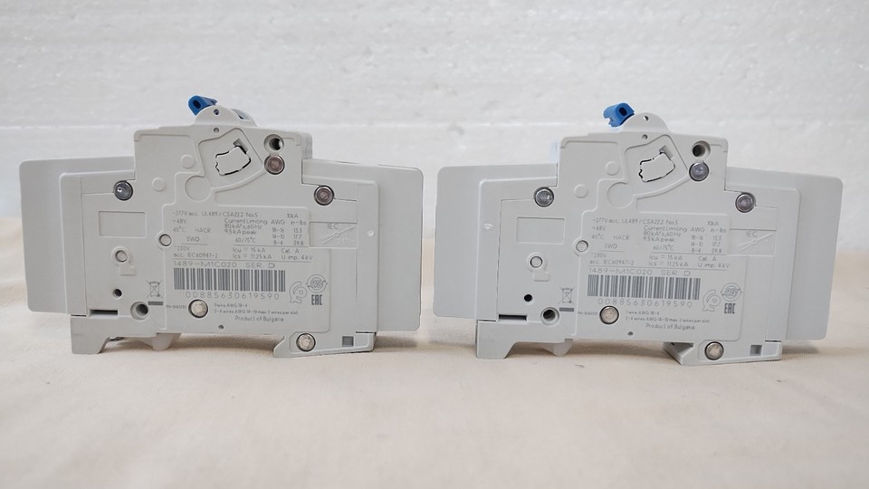 (2) Allen Bradley 1489-M1C020 Ser. D Miniature Circuit Breaker 2A | eBay