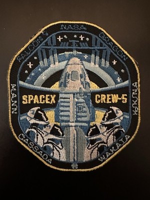OrIginal SPACEX CREW 5 ISS MISSION - SPC CREW DRAGON- SPACE PATCH NASA ...