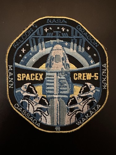 OrIginal SPACEX CREW 5 ISS MISSION - SPC CREW DRAGON- SPACE PATCH NASA ...