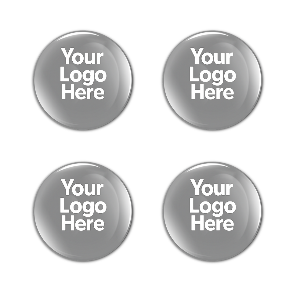 Your Logo Stickers 4pcs Decals epoxy Rim Ford Badge wheel caps emblem ...