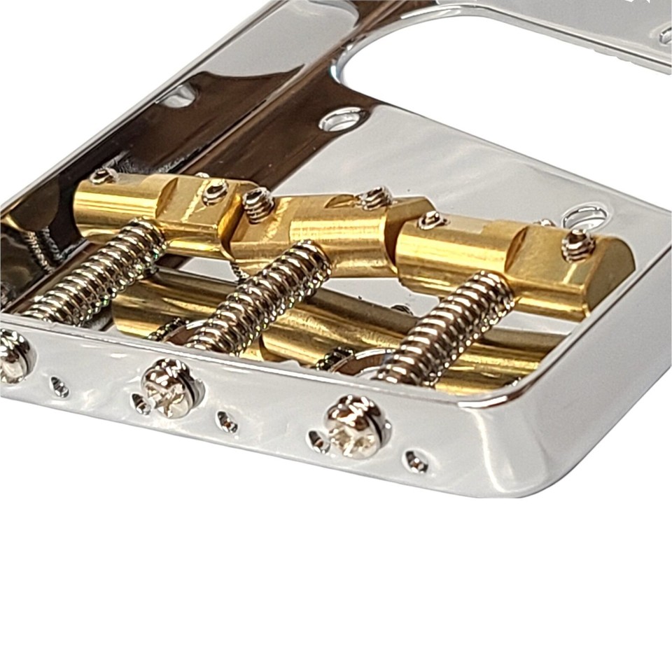 Wilkinson Vintage Telecaster Bridge NO LOGO Compensated Brass Saddles ...