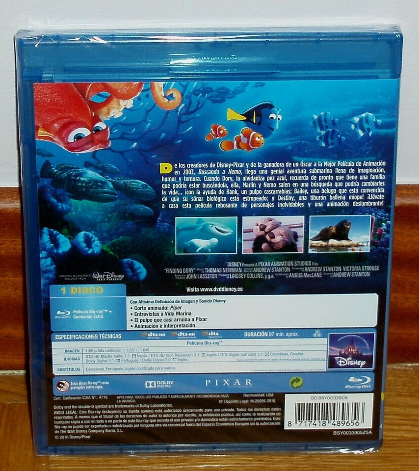 Finding Dory Blu-Ray New Sealed Disney Animation (Sleeveless Open) R2 ...