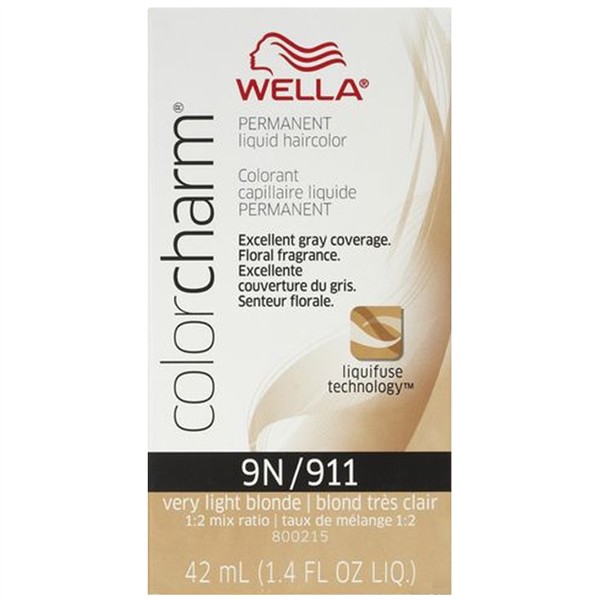 Wella Color Charm Liquid Haircolor 9n/911 Very Light Blonde 1.4 Oz for ...