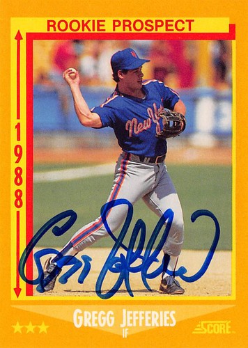 Gregg Jefferies signed baseball card (New York Mets) 1988 Score #645 ...