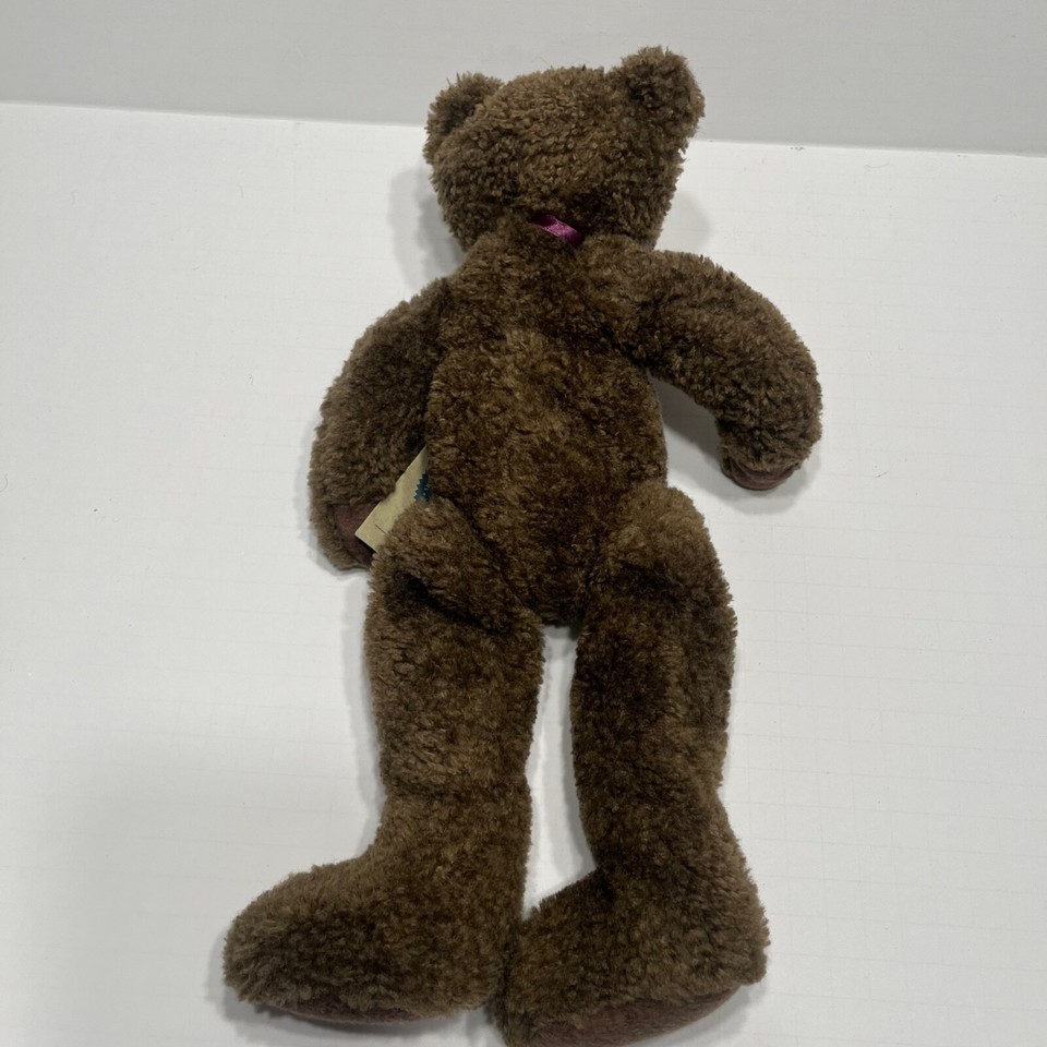 Boyds Bears Albert Fully Jointed Brown Fur Maroon Bow With Tag | eBay