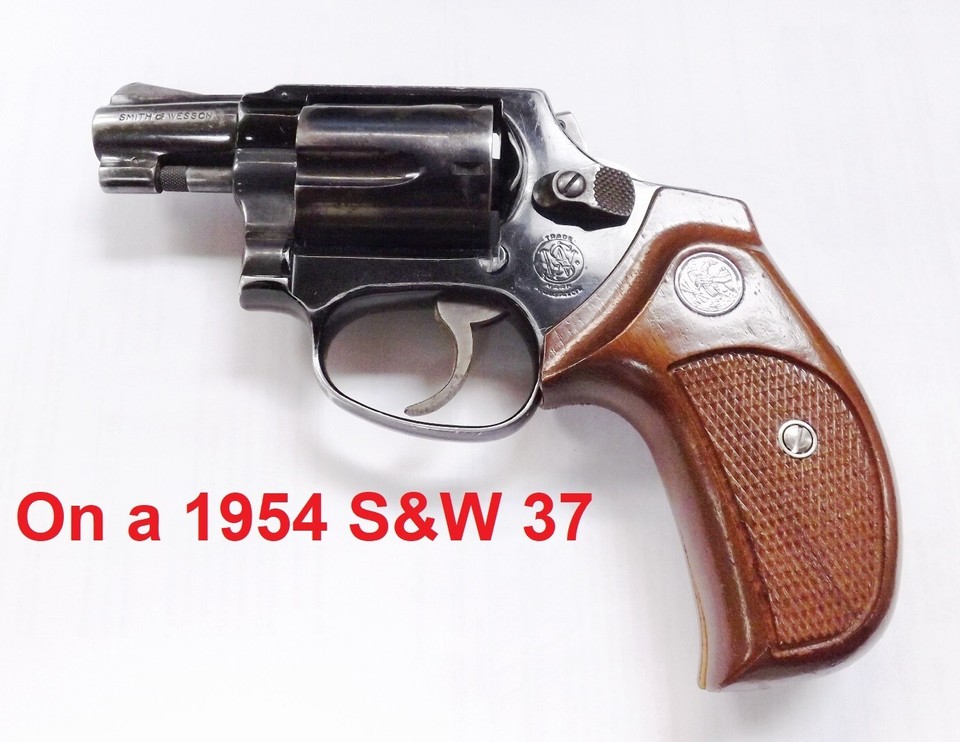 Sile Walnut Combat Grips fit Round Frame Rossi R352, R461, S&W 36 37 ...