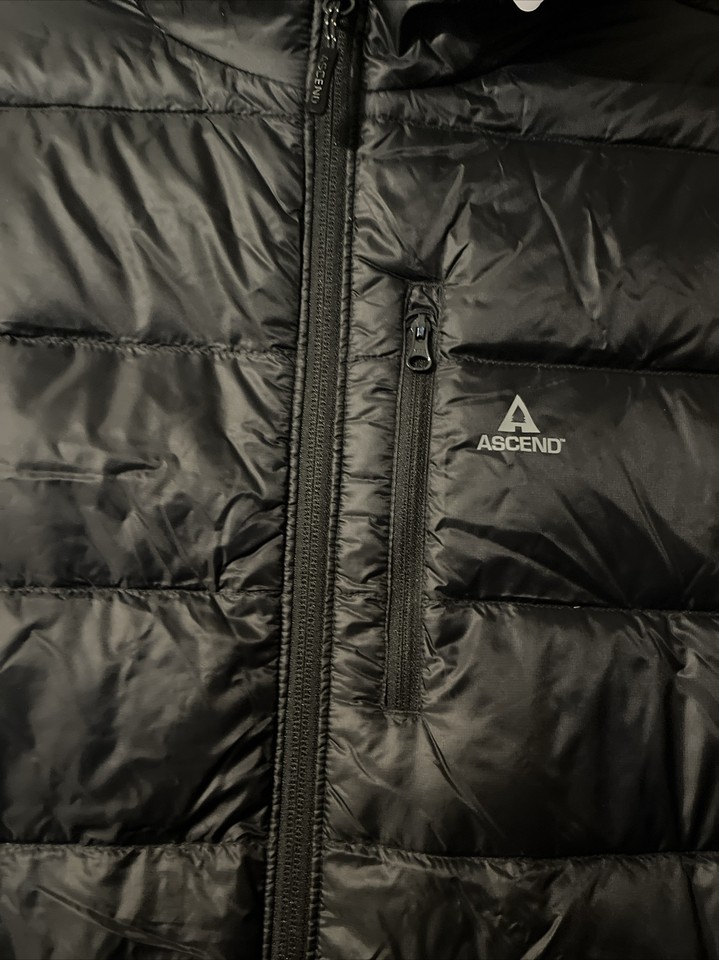 Ascend Down Hooded Jacket for Men Black Size Medium New 650 Down | eBay