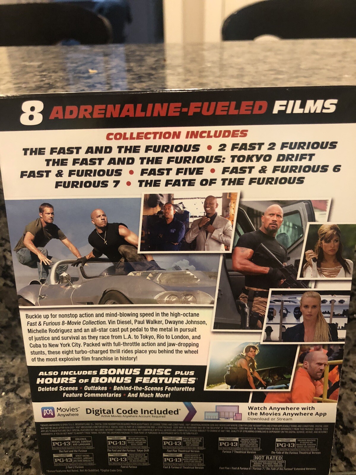 Fast & Furious: 8-Movie Collection Blu-Ray + Digital..... UNWATCHED | eBay