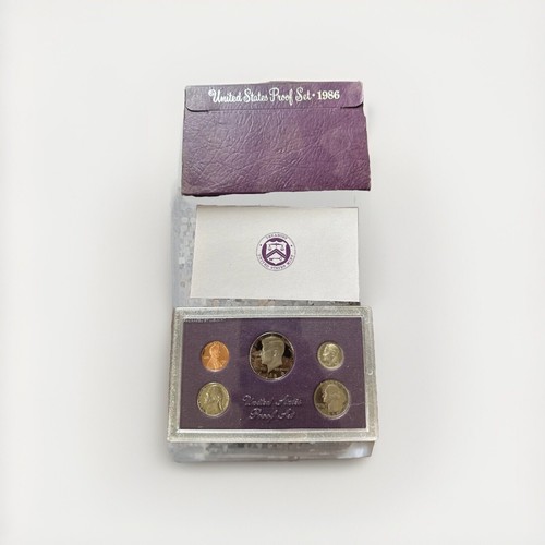 1986 United States 5 Coin Proof Set in Original Box with COA | eBay