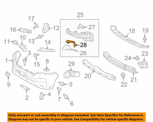 52126-60130 Toyota Bracket, fog lamp mounting, lh 5212660130, New ...