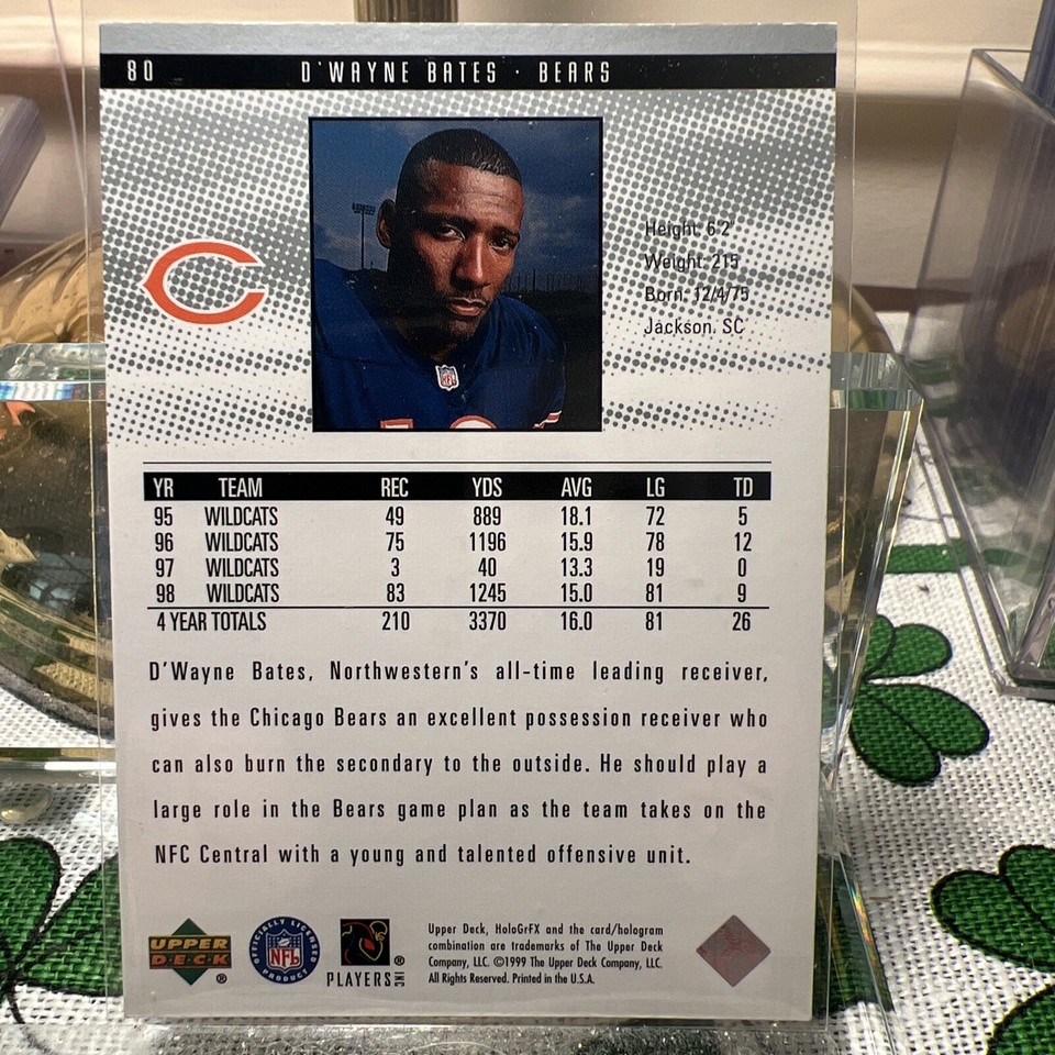 1999 Upper Deck HoloGrFX Football Card #80 D'Wayne Bates Rookie | eBay