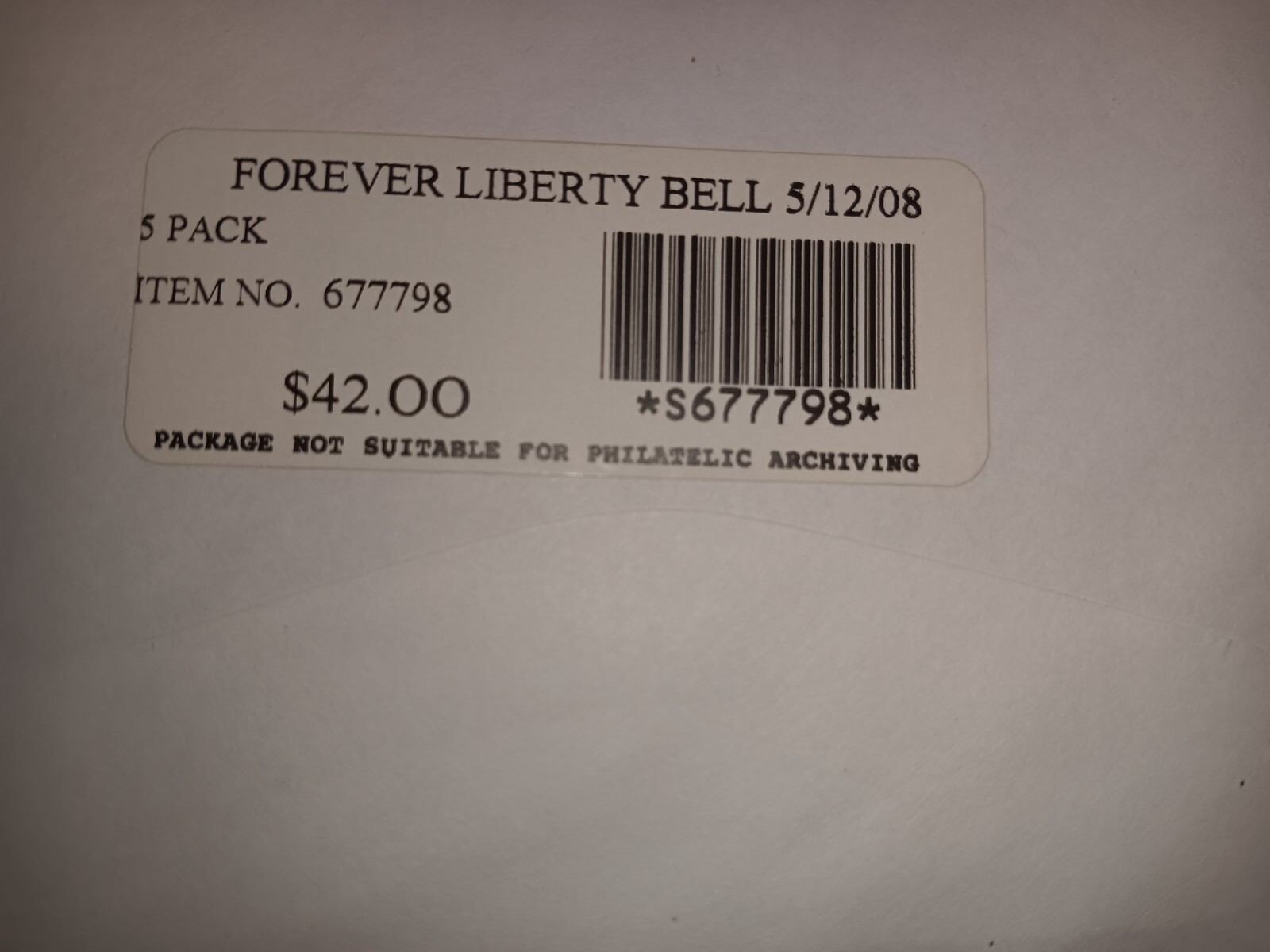 The First US Forever Stamp Design Issued ~ Unopened Envelope 5 books ...