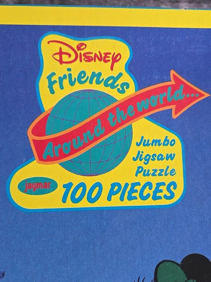 Vintage Jaymar Disney Friends Jumbo Jigsaw Puzzle 100 pcs Mickey Paris ...