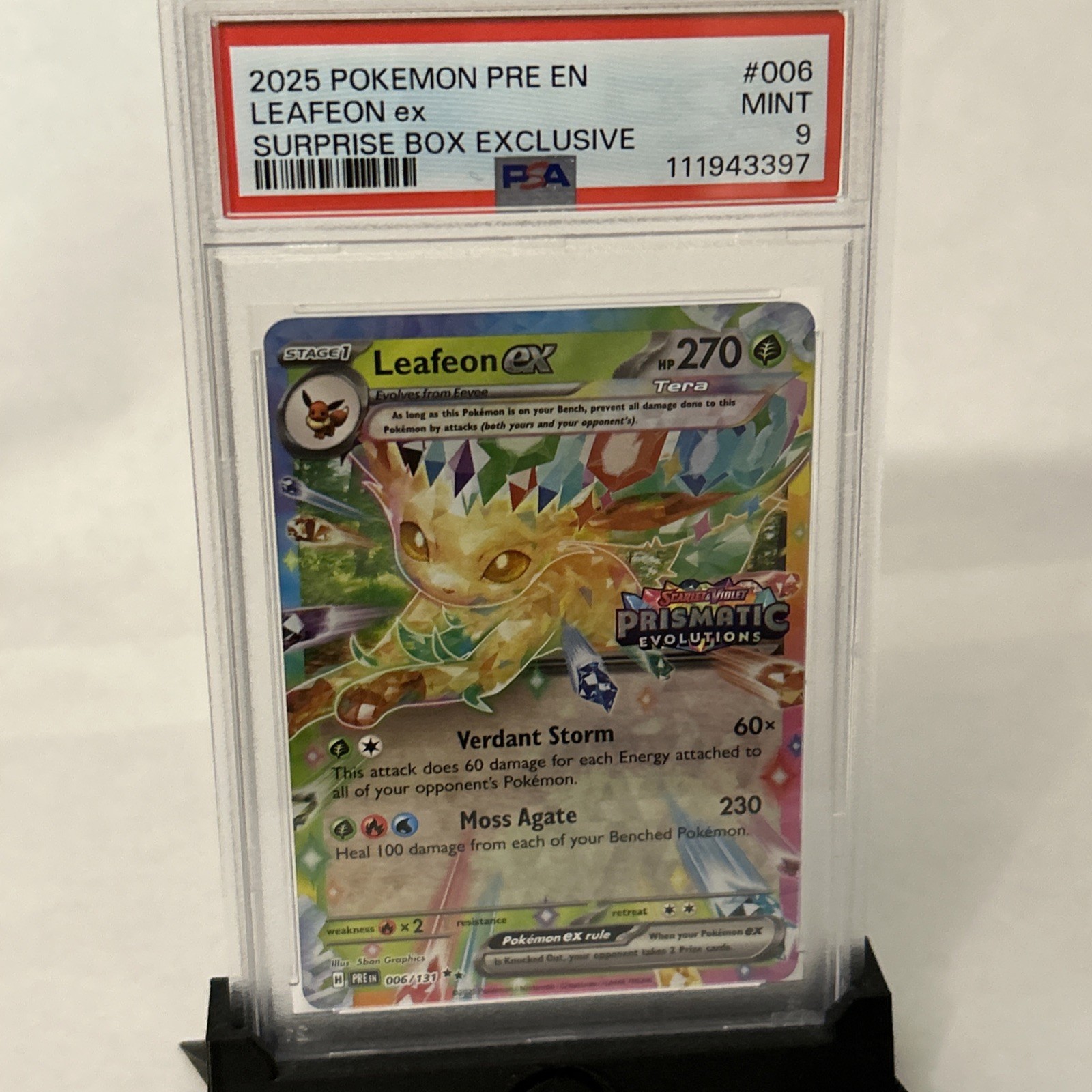 Leafeon ex - (Prismatic Evolutions Stamp) 006/131 Miscellaneous Cards ...