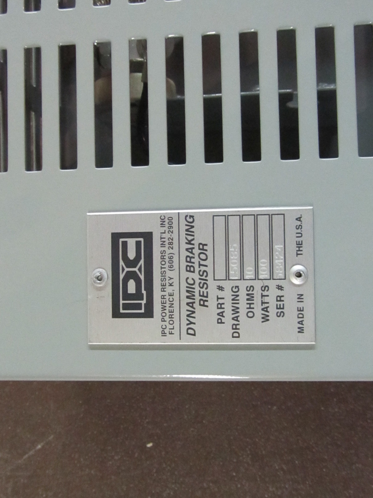 NEW IPC POWER RESISTOR 15085 DYNAMIC BRAKE RESISTOR 400 WATTS NEW | eBay