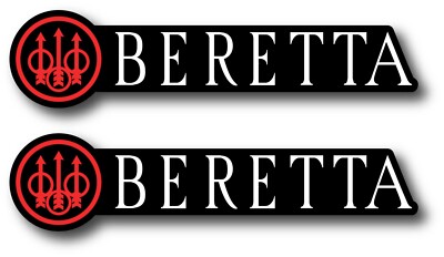 2X BERETTA DECAL STICKER 3M US MADE TRUCK WINDOW CAR FIREARMS RIFLES ...
