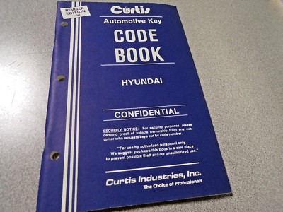 CURTIS HYUNDAI KEY CODE BOOK C20485, REVISED 1-91 (K) | eBay